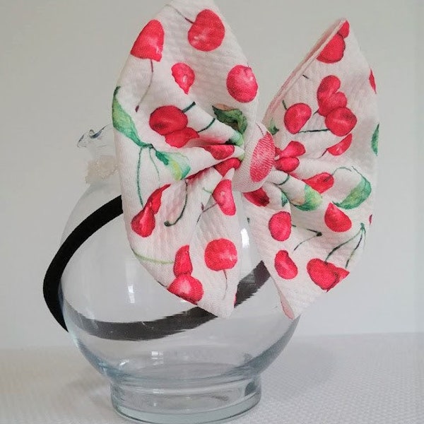 Cherry Hair Bow - Etsy