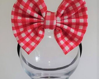 Red Gingham Bow | Etsy