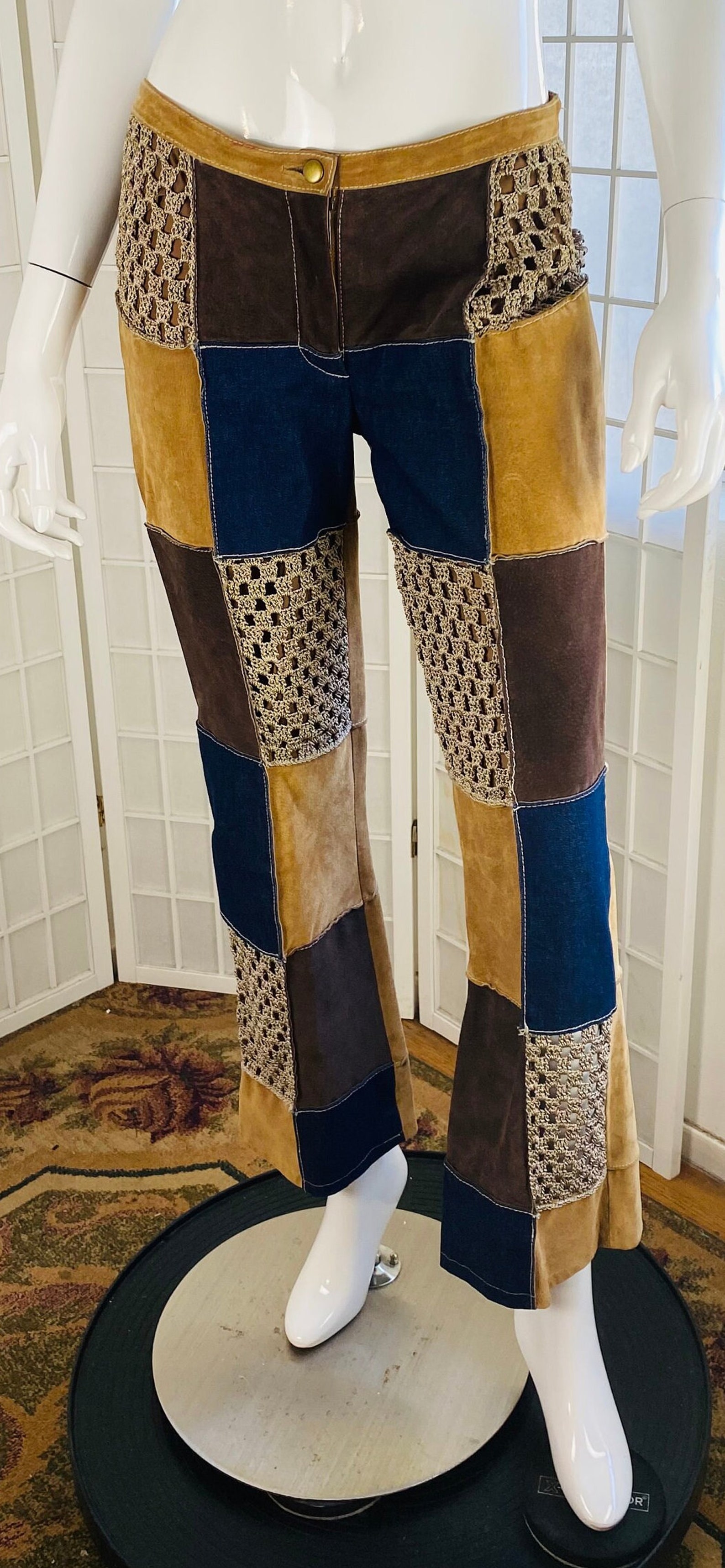 Vintage Wilson Maxima Womens Leather/suede Patchwork Lined Pants, 6. - Etsy