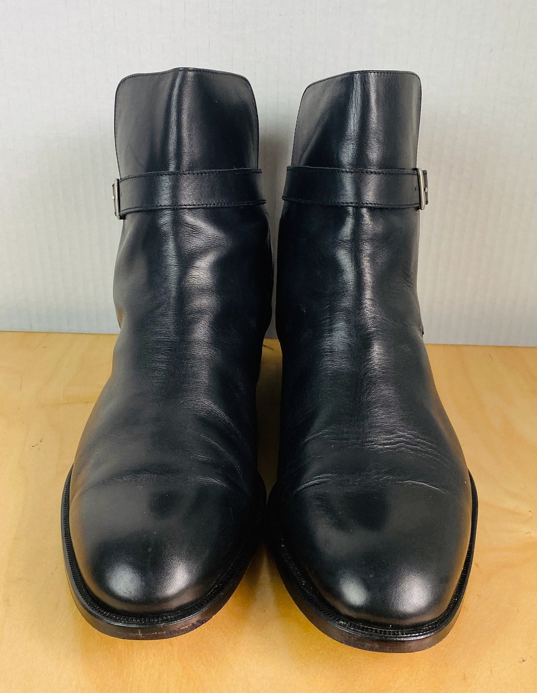 Shipton & Heneage London Black Calf Skin Wandle Strapped Chelsea Boots ...