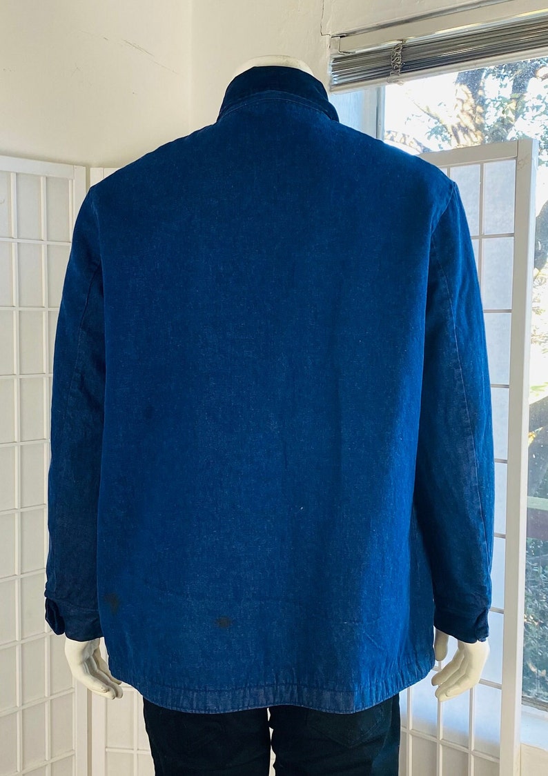 Vintage WRANGLER Mens Indigo Blue Denim Blanket Lined Chore Coat, L. - Etsy