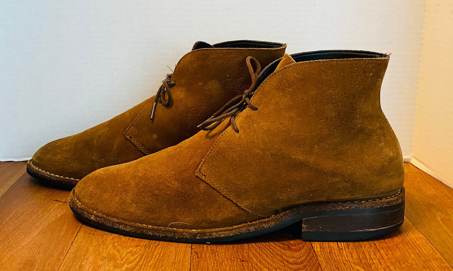 Thursday Boots, Scout Mens Cognac Suede Lace up Classic Chukka Ankle ...