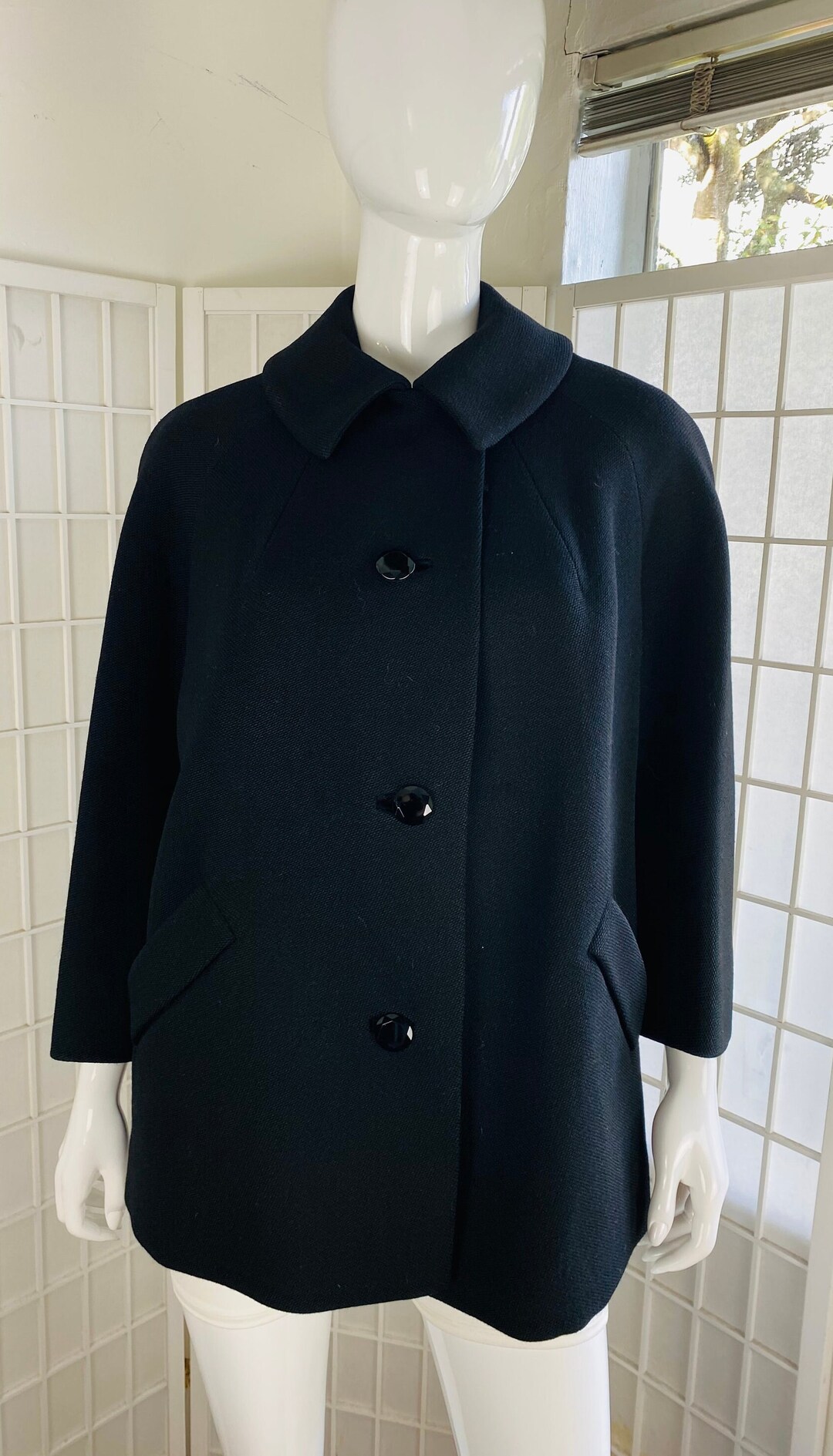 Vintage Famous Barr, Tailor Made W/ Imported Black Fabric Lined ...