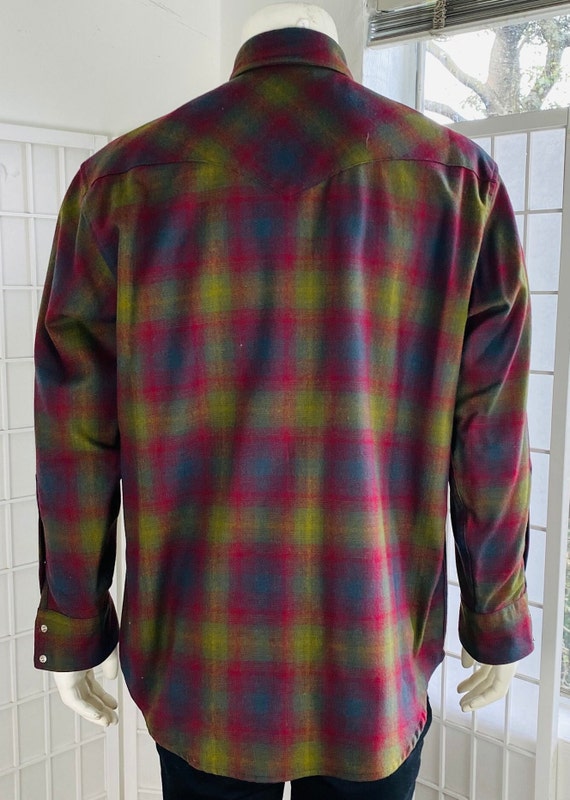 Vintage Men's Pendleton Cranberry Shadow Plaid Board … - Gem