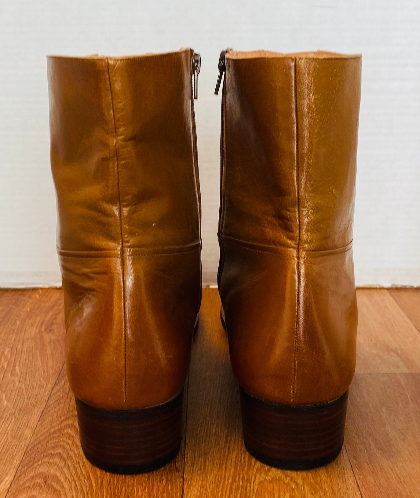 NWOB Mario De Gerard Men's Brown Leather Ankle Zip Boots - Etsy