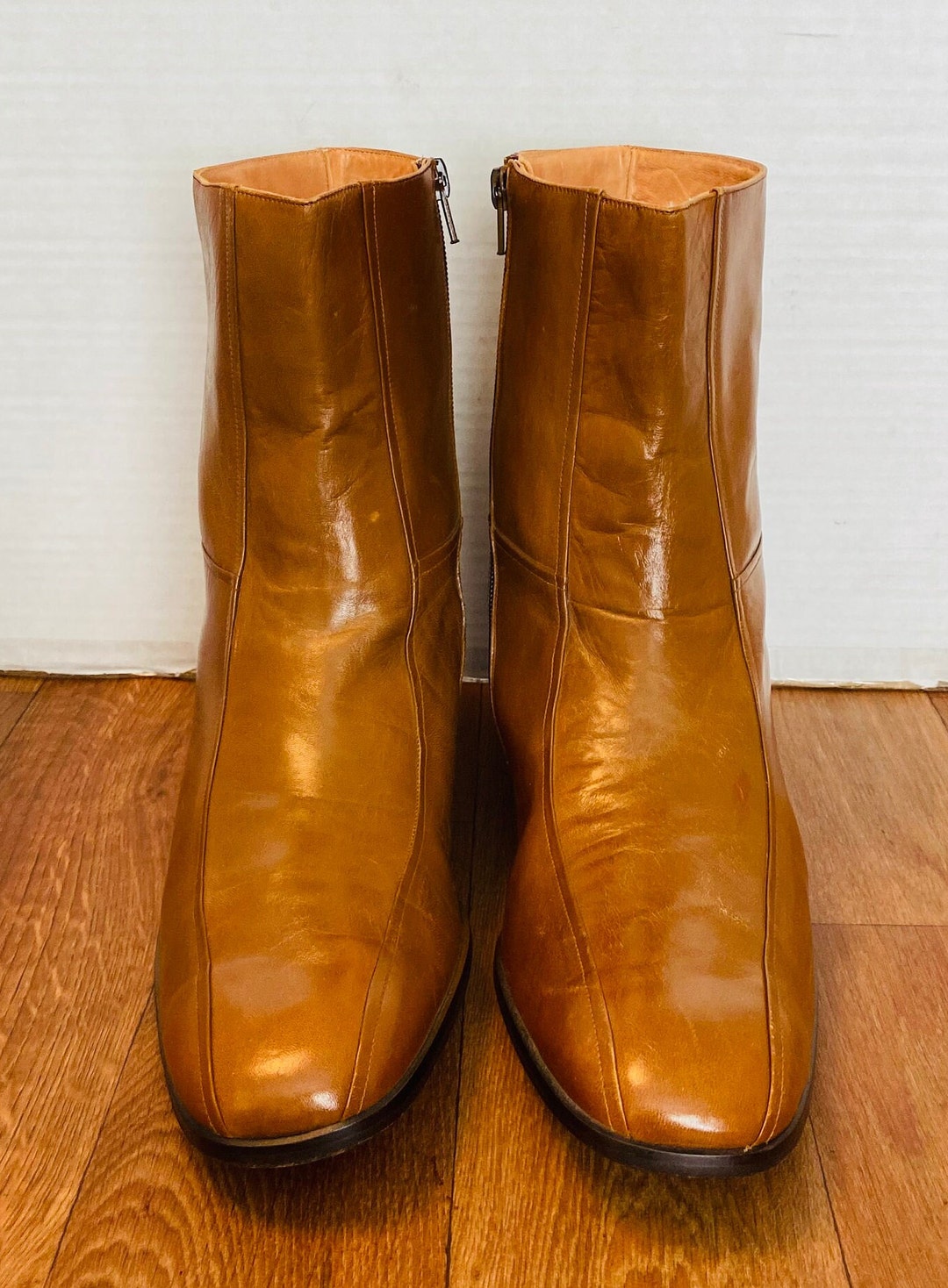 NWOB Mario De Gerard Men's Brown Leather Ankle Zip Boots - Etsy