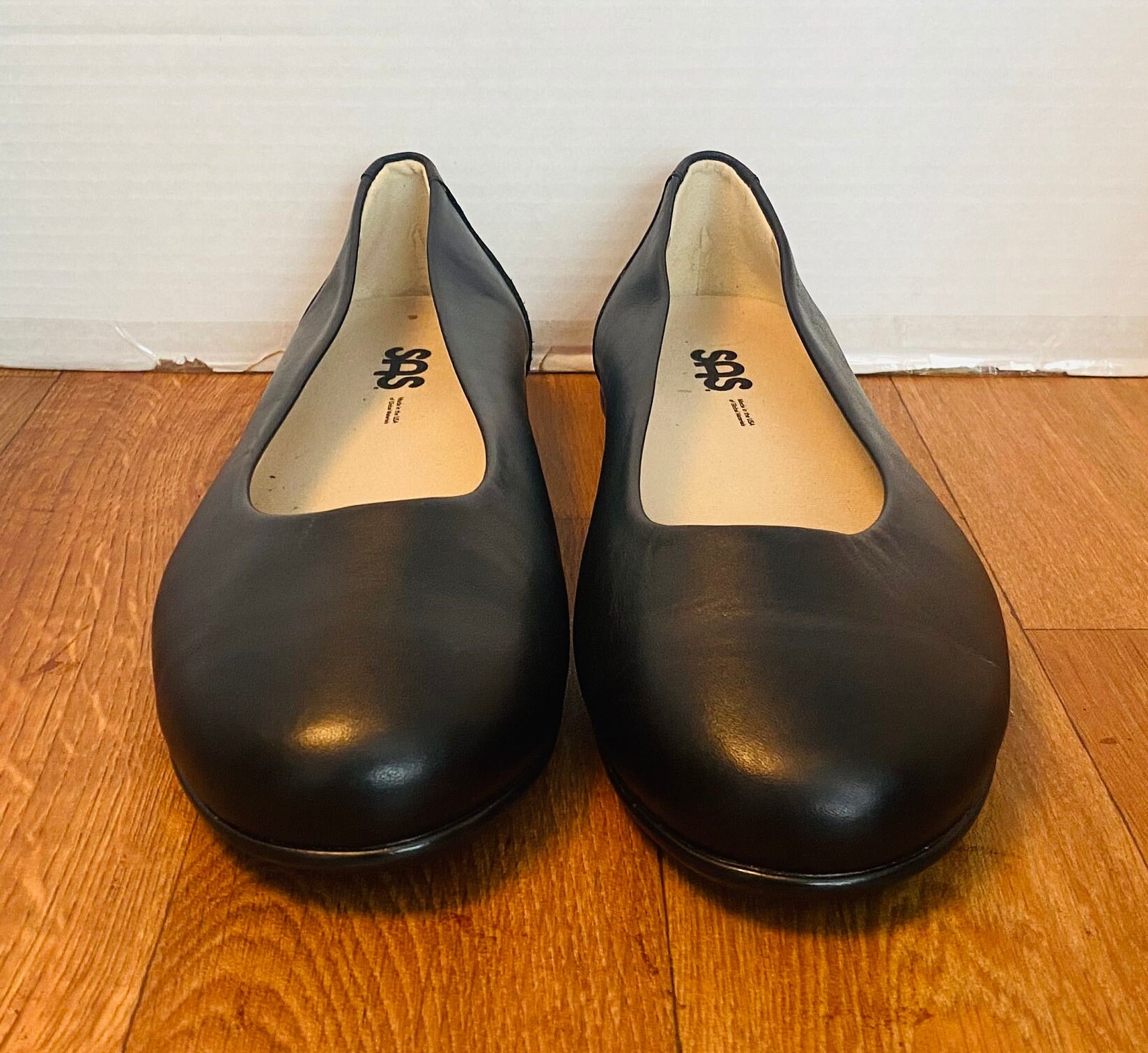 NWOB, SAS, Womens Black Leather Ballet Flats, 10.5 WW. - Etsy