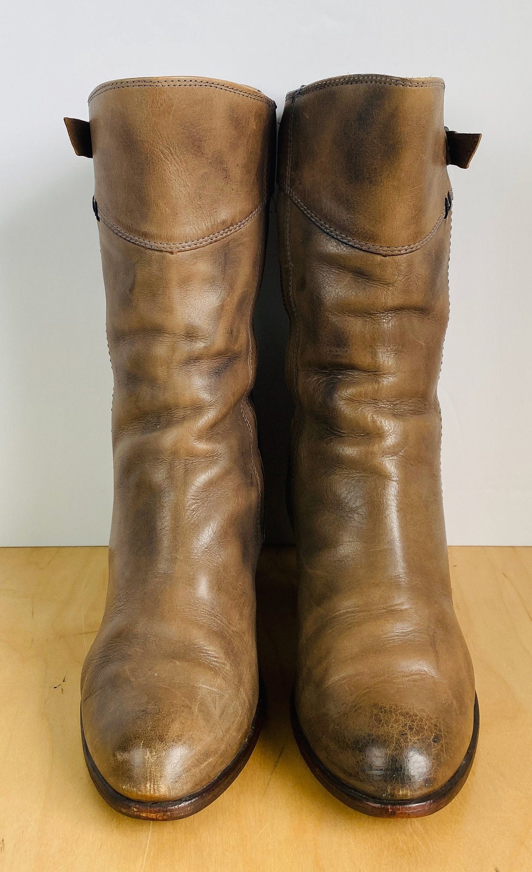 Frye Womens Natural Patina Leather Boots, 9.5 B . - Etsy