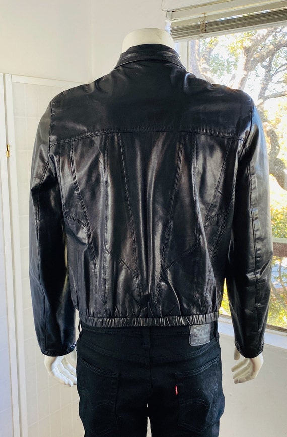 Wilson Mens Black Leather Jacket, 40. - Gem