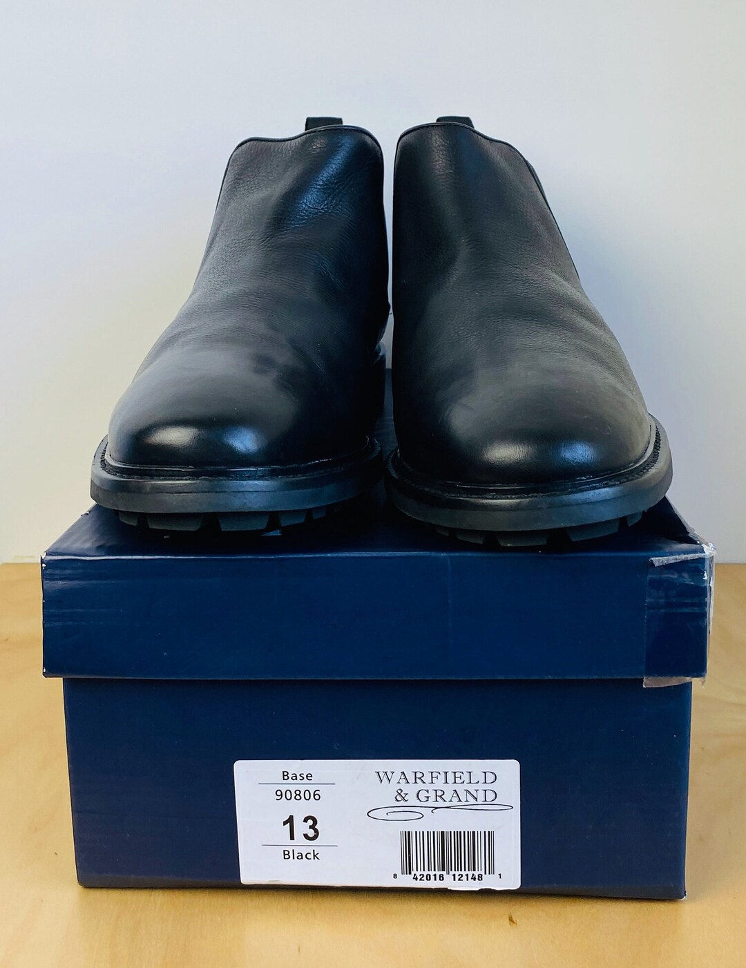 NWB, Warfield Grand Mens Black Leather Chelsea Boots, 13. - Etsy