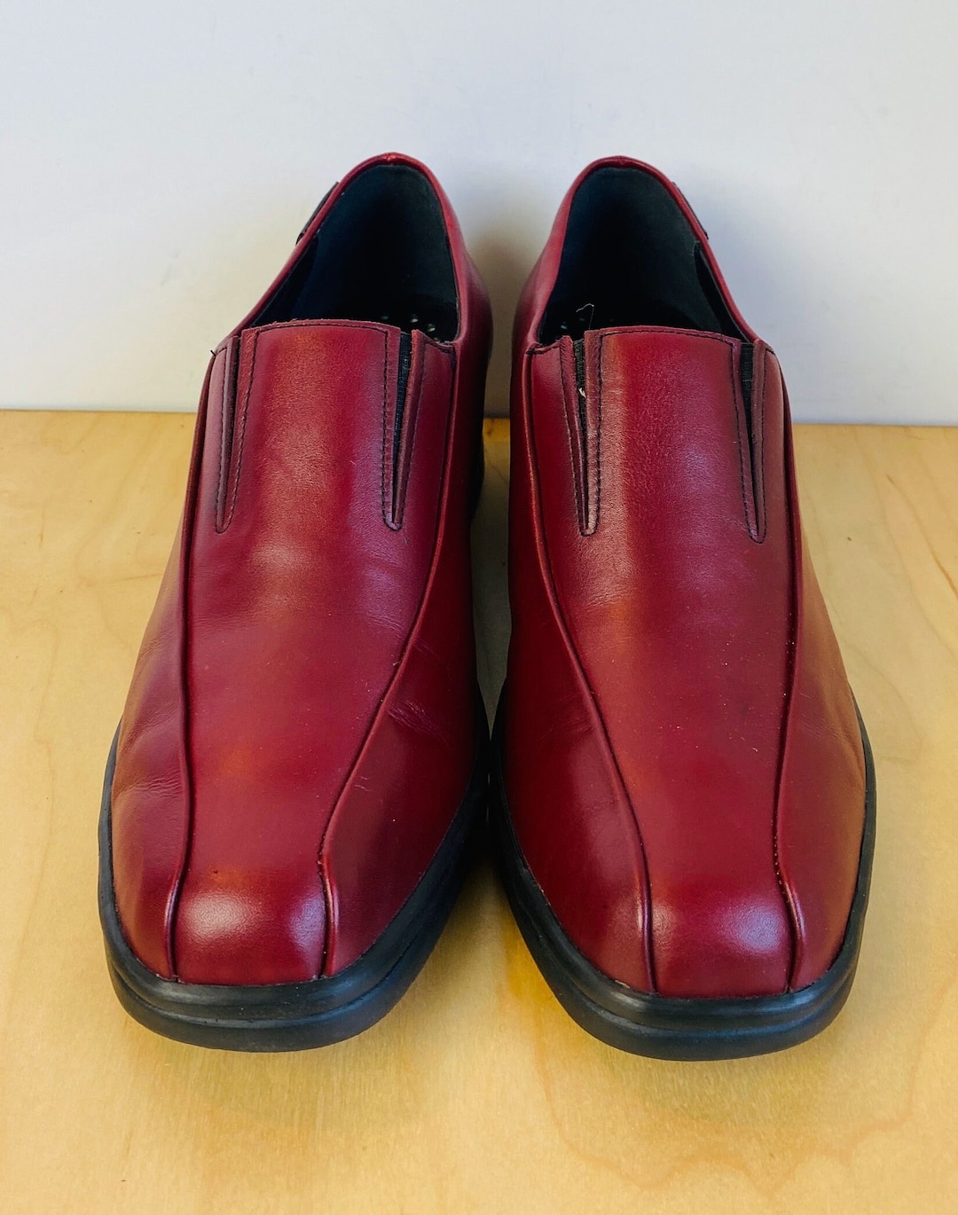 Mephisto Air-jet Womens Red Leather Wedge Clogs, 9. - Etsy