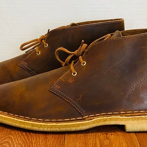 Clarks Originals Mens Brown Leather Lace up Desert Boots, 10.5 M. - Etsy