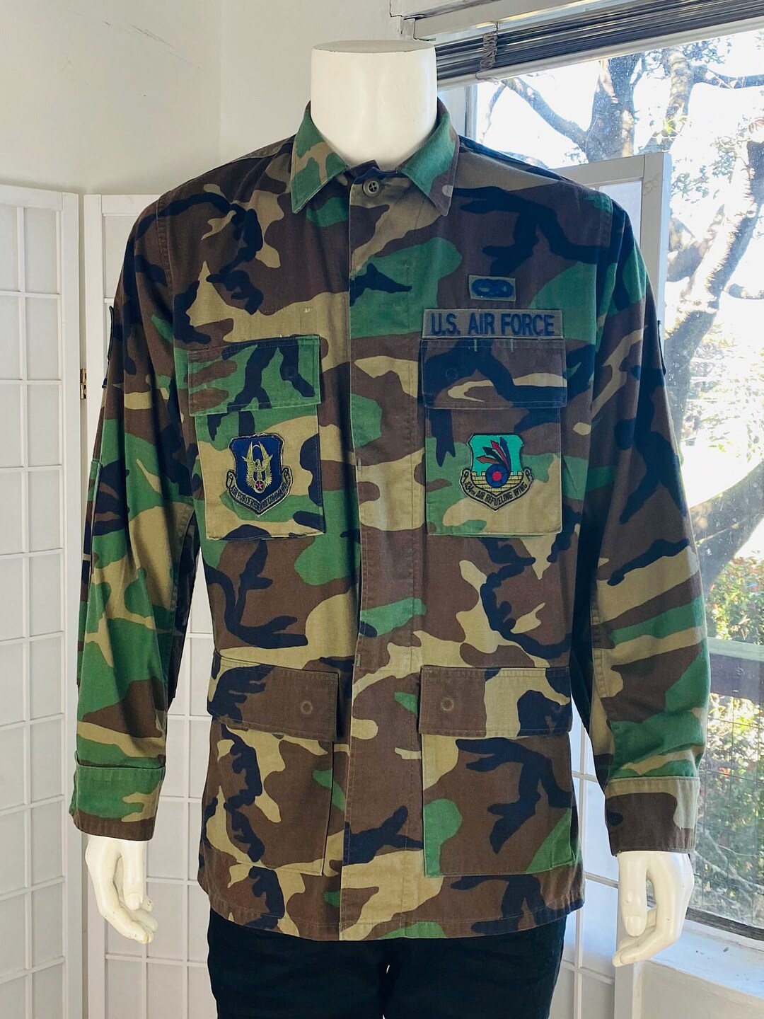 Vintage Air Force Green Camouflage Enlisted Shirt, L - Etsy