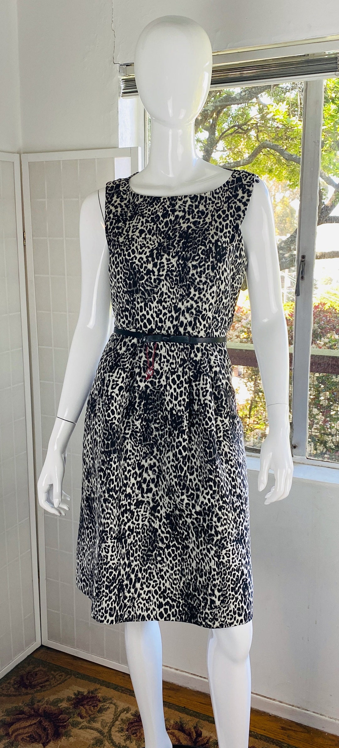 NWOT, MAX MARA Print Lined Dress, 10. W/belt. - Etsy