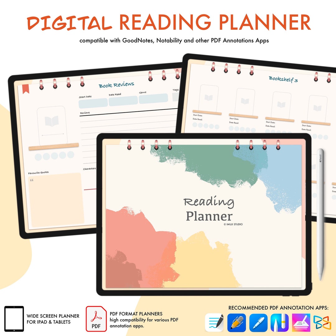 Digital Reading Planner and Journal | Read With Fun and Organized, Best ...