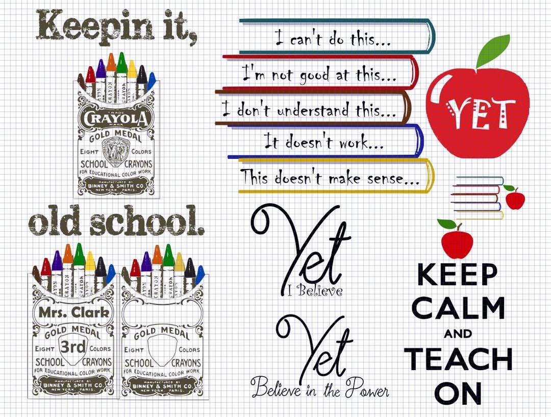 Teacher Crayon Apple Nameplate SVG Pngbook Custom - Etsy