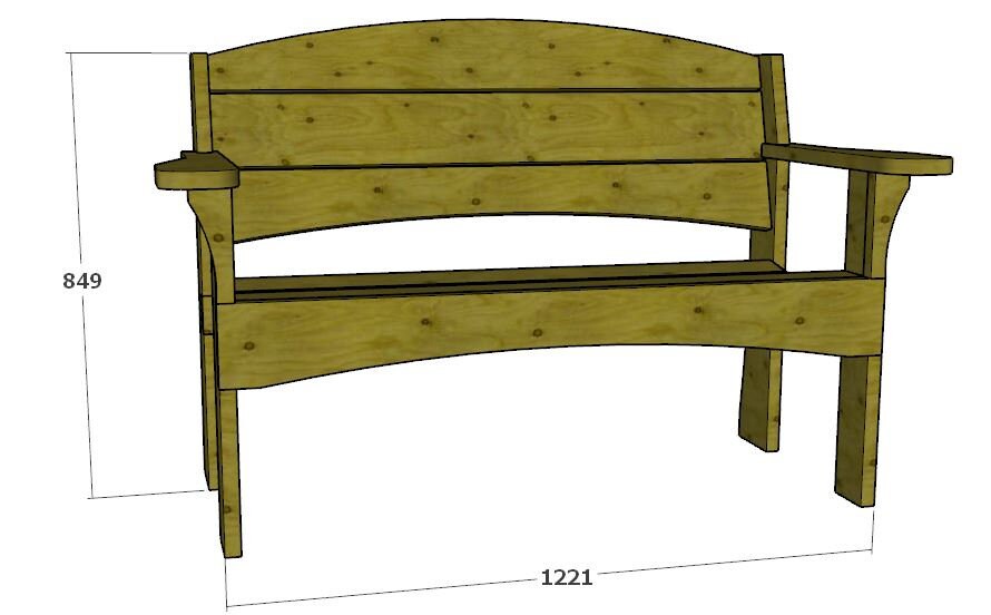 Comfortable Garden Bench Plan PDF Plus Our Support From Start - Etsy