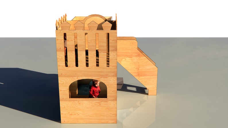 CNC Project for Kids Castle Playground With Stairs and Room / - Etsy