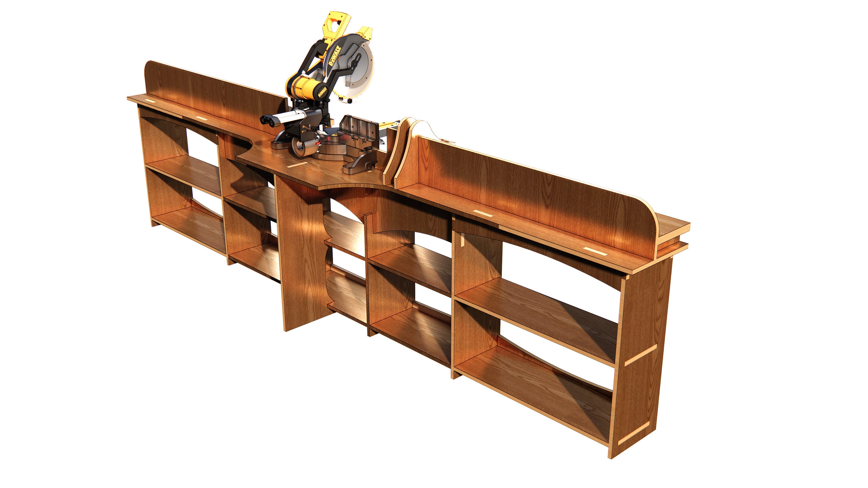 CNC Project Miter Saw Table / Dxf Svg Eps and Pdf Assembly - Etsy UK