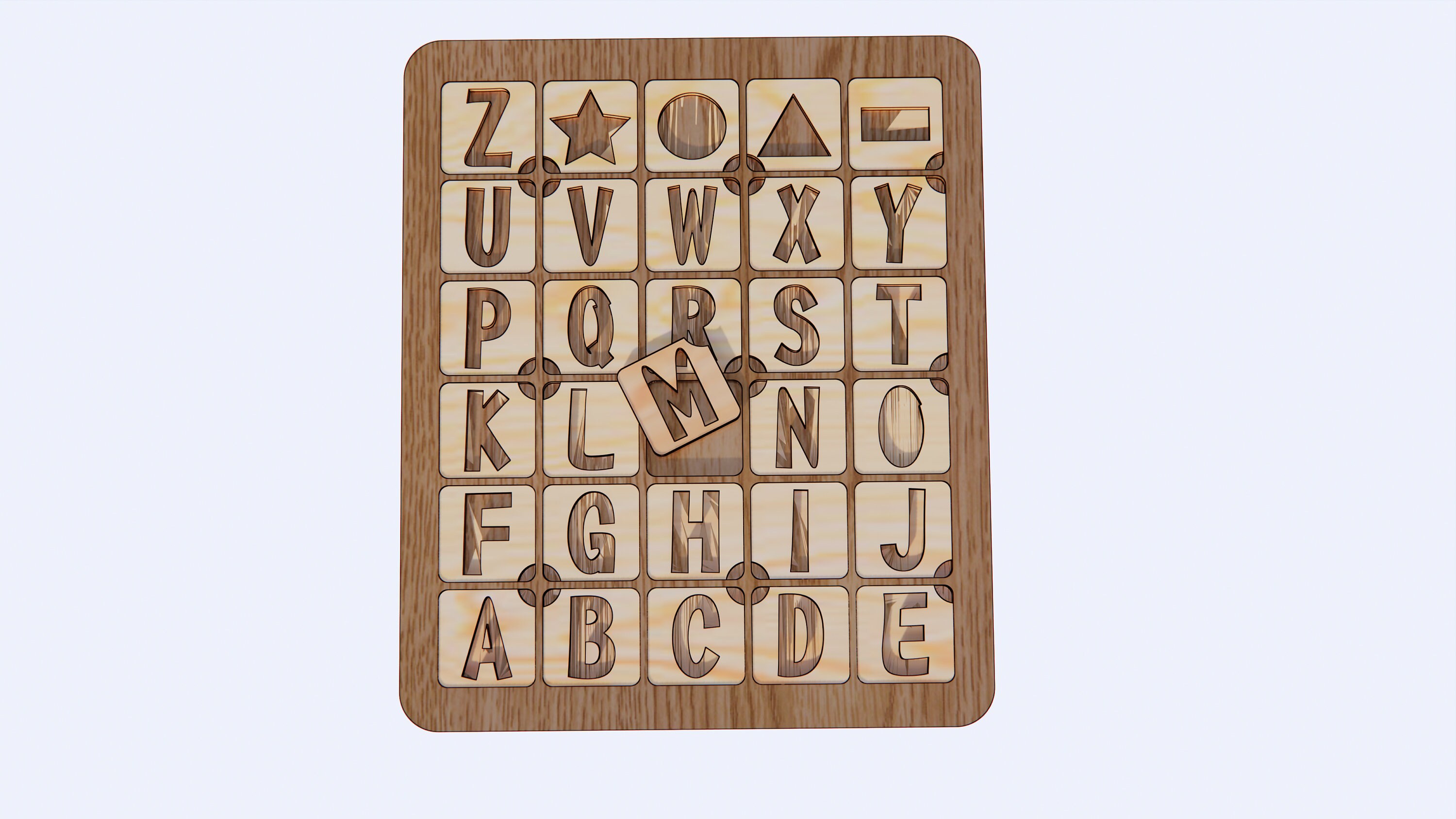 Laser Cut Files Alphabet Puzzle Childrens Puzzle File Vector - Etsy