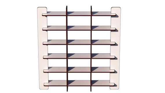 Bookcase Shelf Display Cnc Cut Files / Room Divider Laser - Etsy