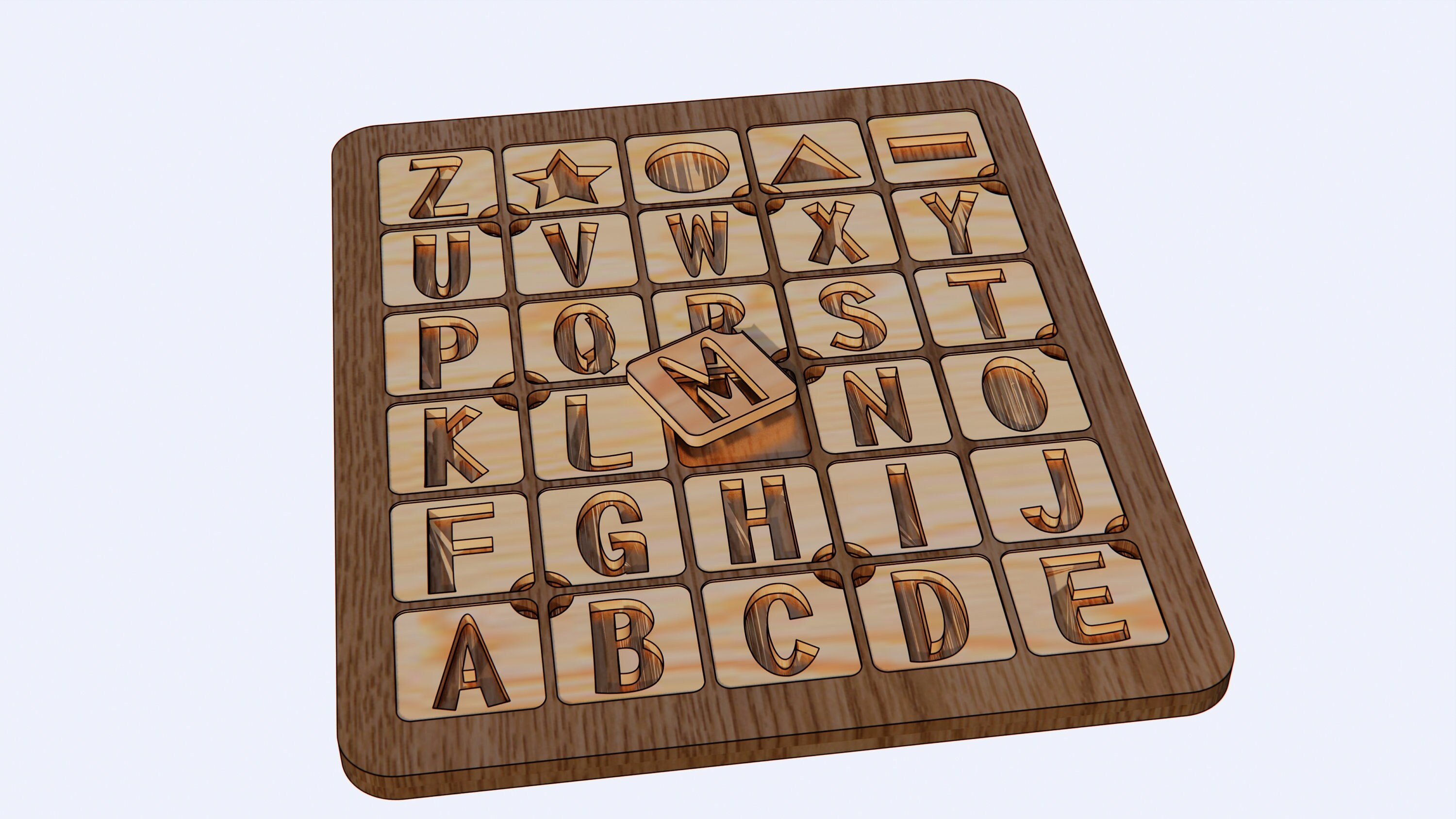 Laser Cut Files Alphabet Puzzle Childrens Puzzle File Vector - Etsy