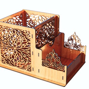 Laser Cut Desk Organiser / Office Organiser Vector File / Laser Cut ...