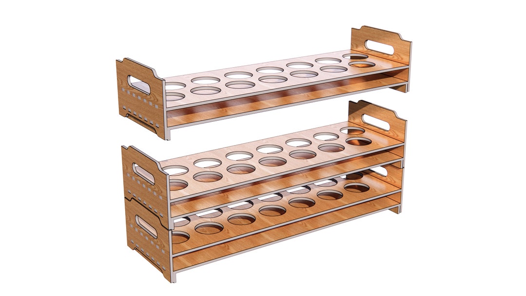 Laser Cut Files Stackable Paint Storage Rack / Pdf, Dxf, Eps, Svg Paint ...