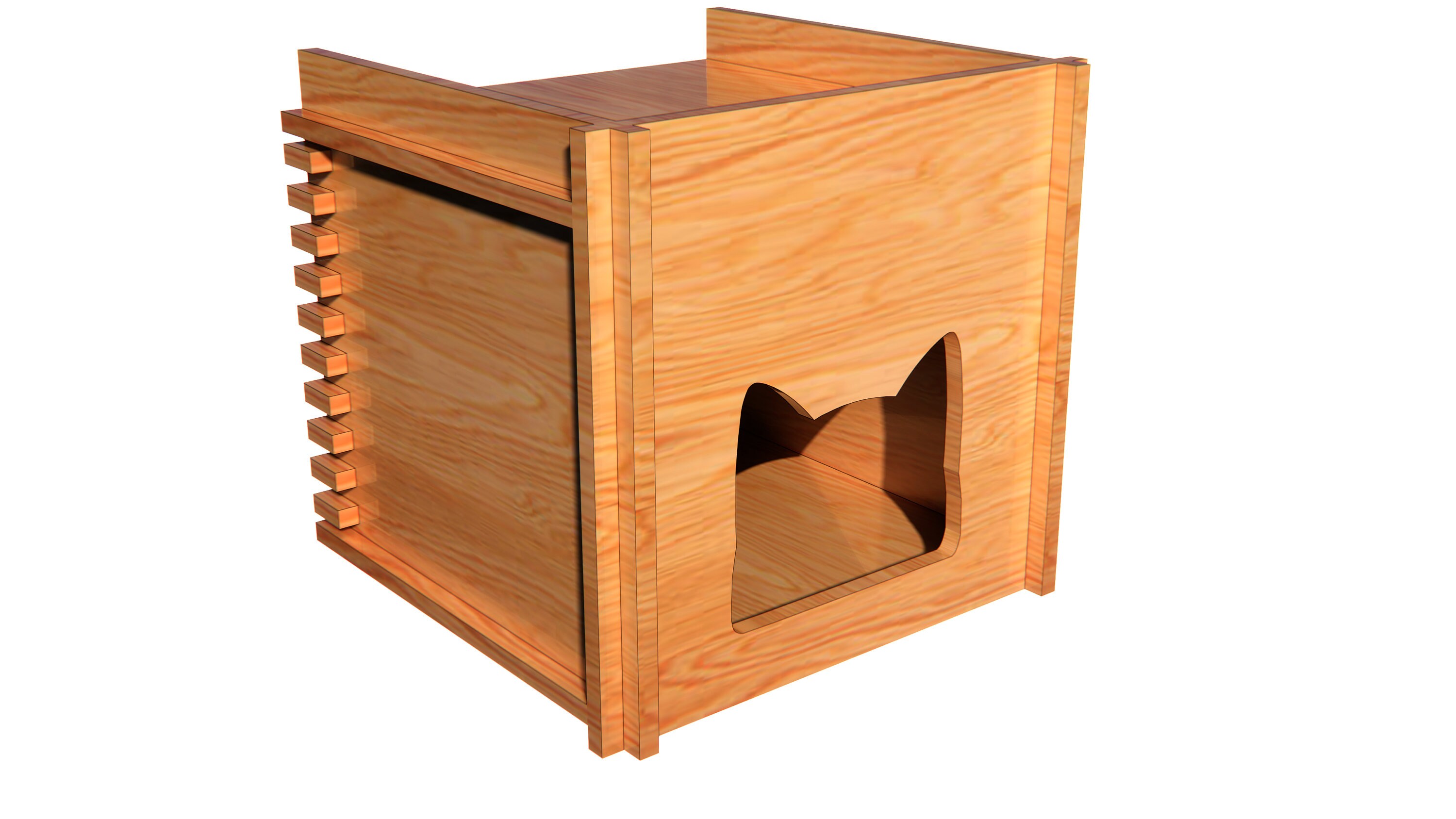 CNC Project Modern Cat House / for 6 and 18 Mm Thick / DXF - Etsy