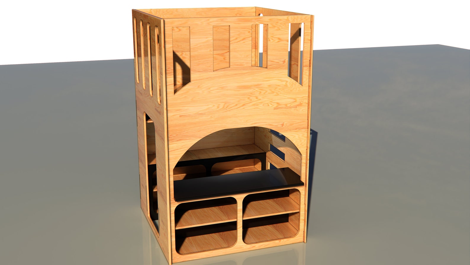 CNC Project for Kids Cubby House Playground With Stairs and - Etsy
