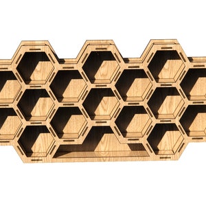Honeycomb Shelf Laser Cut File / Hexagon Shelf Vector File / Wall Shelf ...