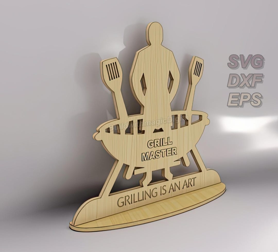 Grill Master Trophy Laser Cut File SVG - Digital Files, DXF, EPS Files ...