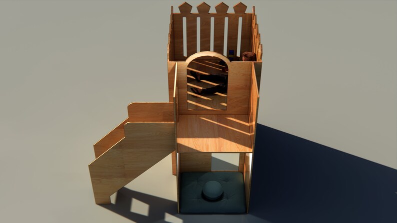 CNC Project for Kids Castle Playground With Stairs and Room / - Etsy