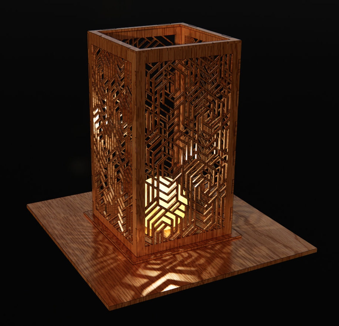 Lamp Laser Cut File / Wooden Lamp Dxf Pdf Svg / Cnc Laser | Etsy