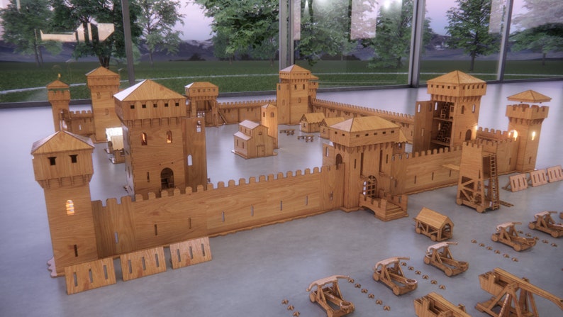 Castle Full Kit Cnc File / Wooden Puzzle Dxf Eps Svg / Cnc - Etsy Ireland