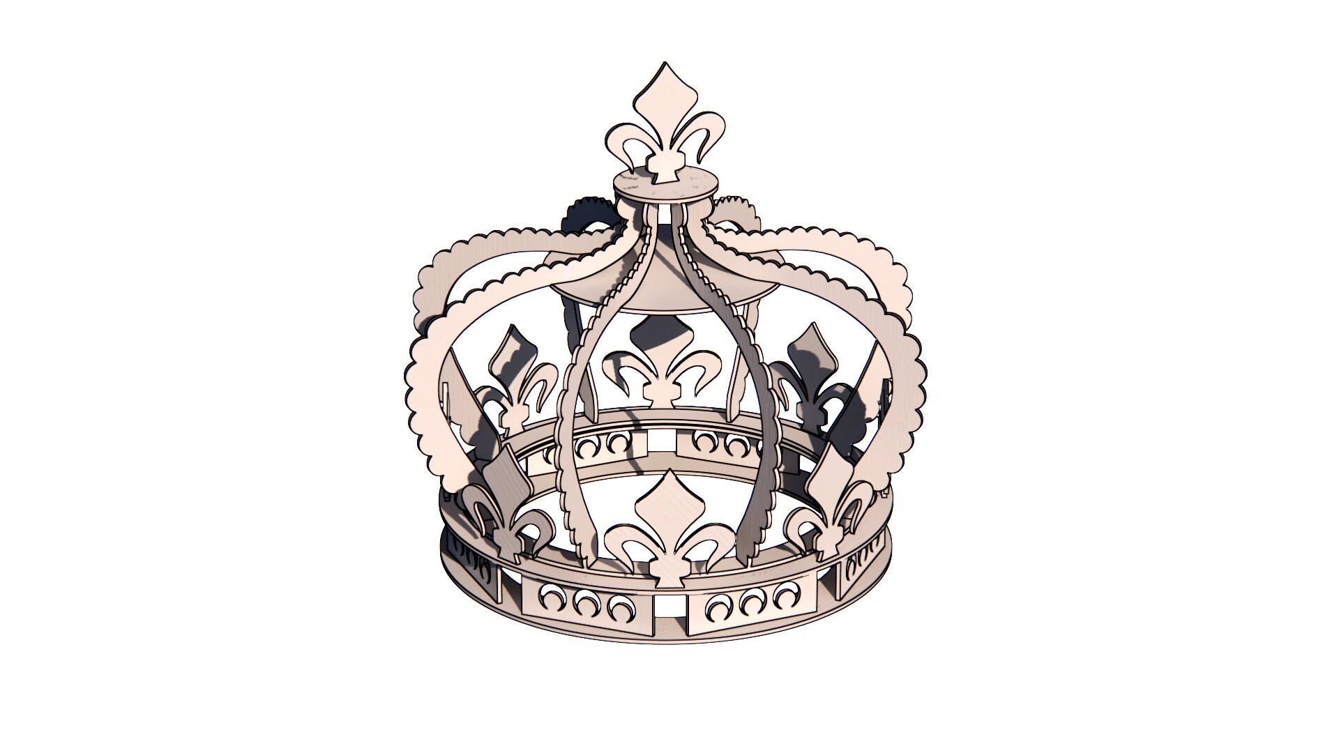 Crown Laser Cut Files Wooden Royal Crown / Vector File Laser - Etsy Canada