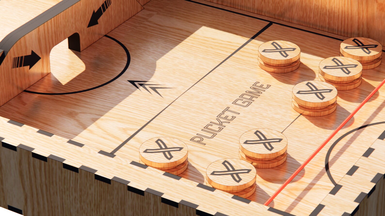 Sling Puck Game Laser Cutting File/ Family Board Game Dxf - Etsy