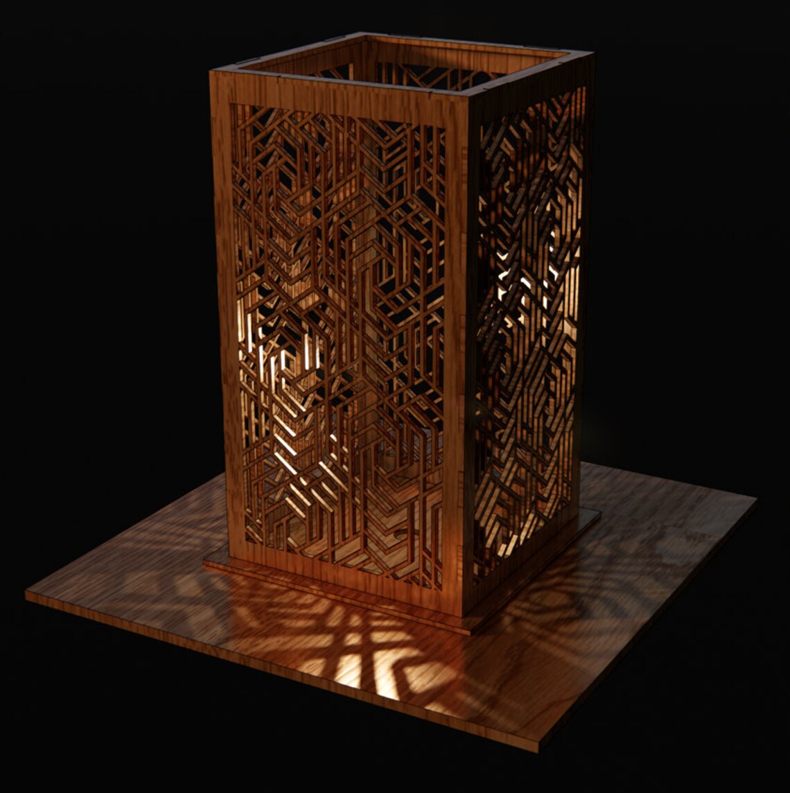 Lamp Laser Cut File / Wooden Lamp Dxf Pdf Svg / Cnc Laser | Etsy