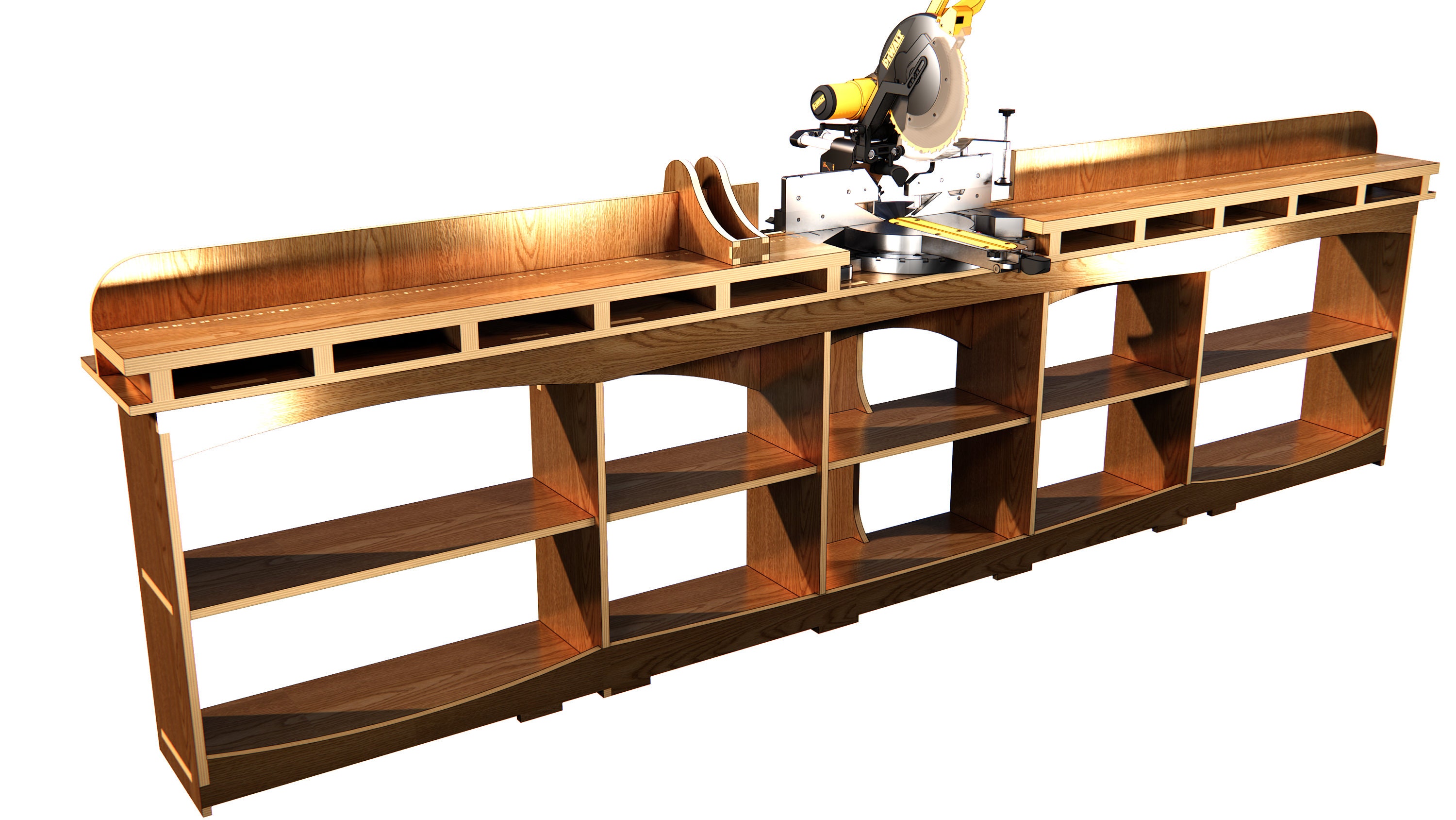 CNC Project Miter Saw Table / Dxf Svg Eps and Pdf Assembly - Etsy Canada