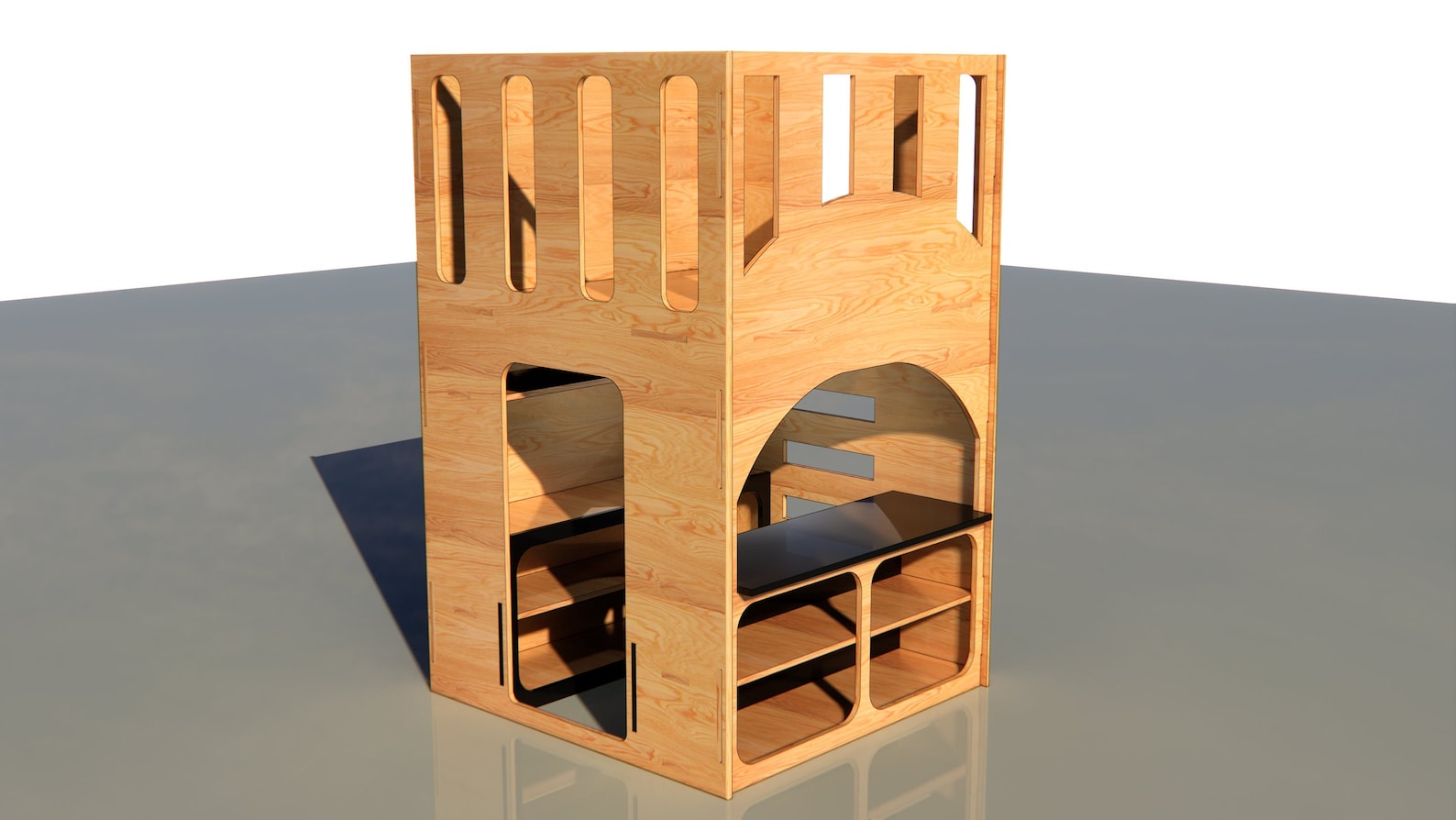 CNC Project for Kids Cubby House Playground With Stairs and - Etsy