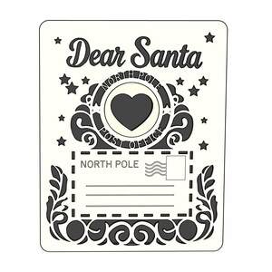 Dear Santa North Pole Letter - Laser Cut Files (DXF, SVG, EPS) - Etsy