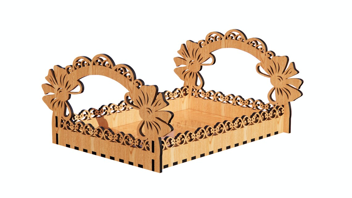 Serving Decorative Tray Laser Cutting Files / Tray Vector File - Etsy