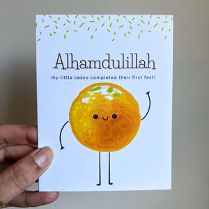 Eid Greeting Card - Ramadan Card - My First Fast - My Little Ladoo ...