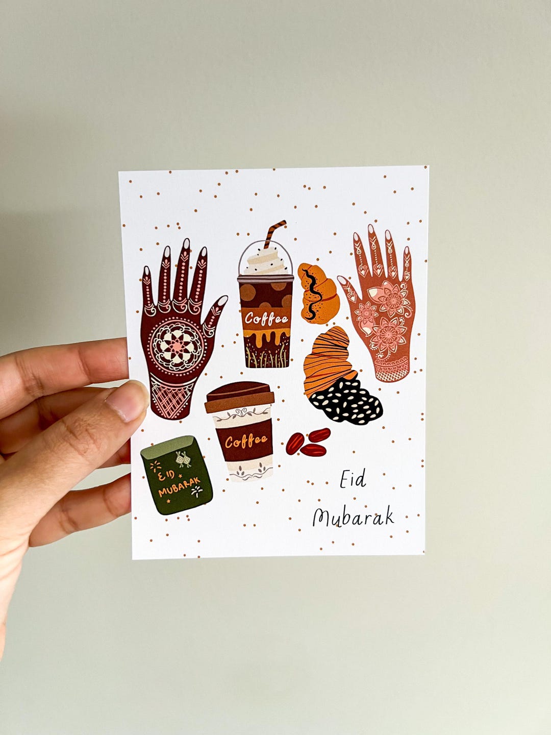 Digital Download Eid Card Set | Cute Eid Card for Girls | Eid Card for ...