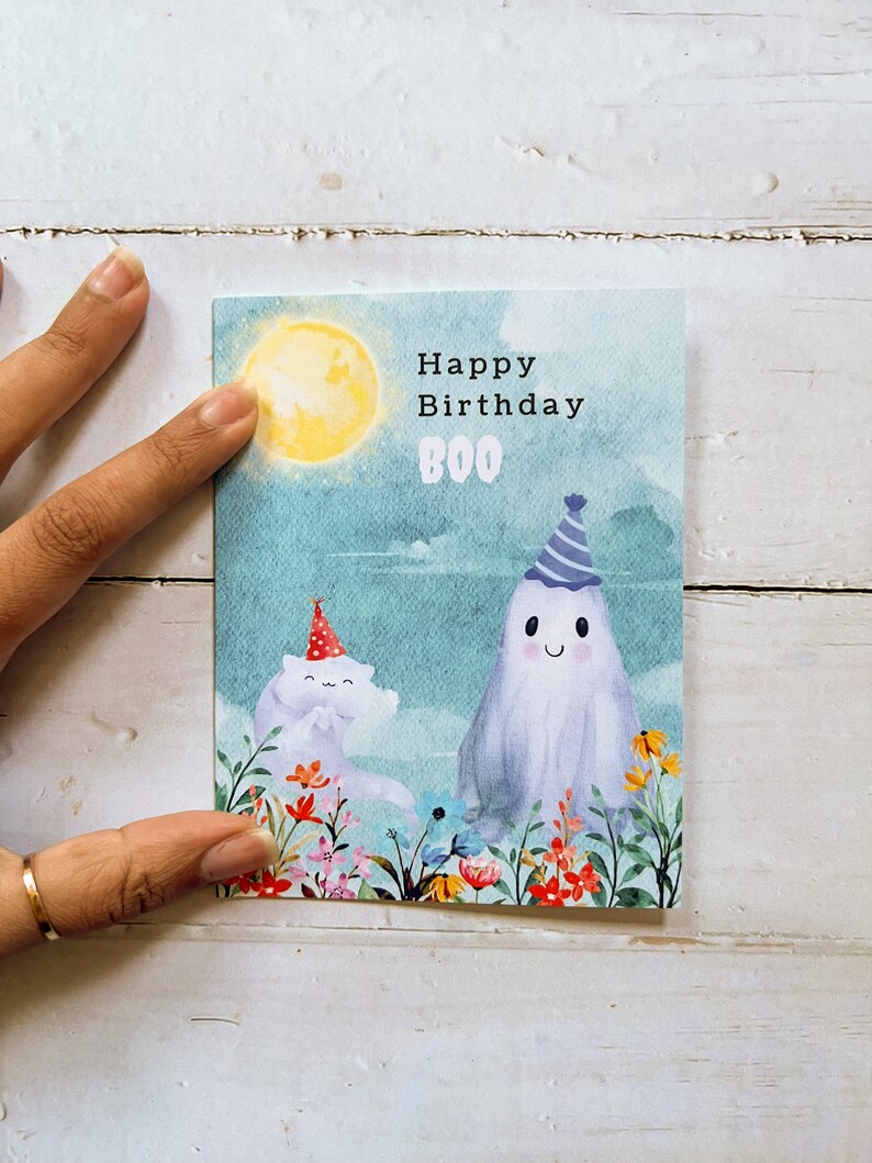 Birthday Card - Happy Birthday Boo - Spooky Birthday Card - Funny ...