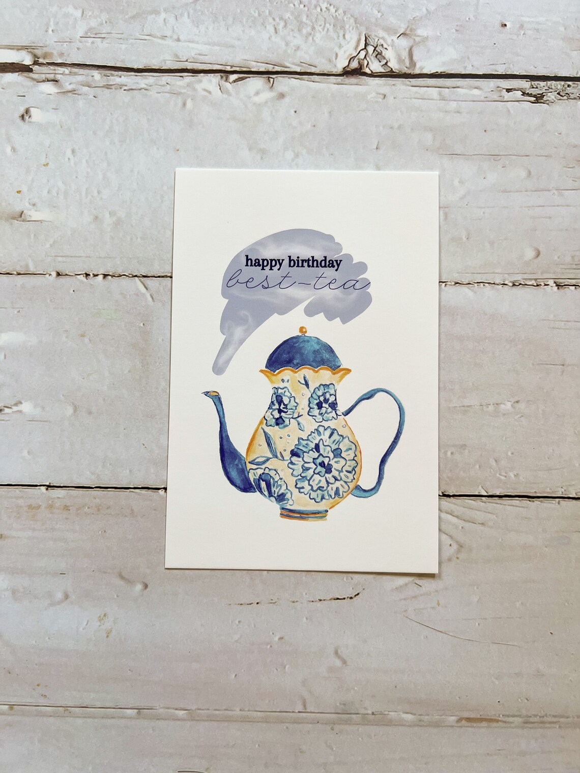 Tea Birthday Card 4 X 6 Flat Birthday Card Tea Lover Birthday Card ...