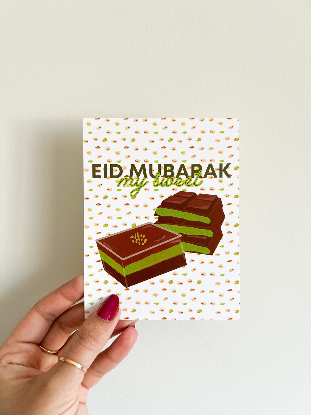 Eid Greeting Card - Dubai Viral Chocolate Eid Card - Eid Mubarak Card ...