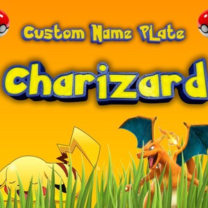 Personalized Pokemon Name Plate • Pokemon Font Sign • for Pokemon ...