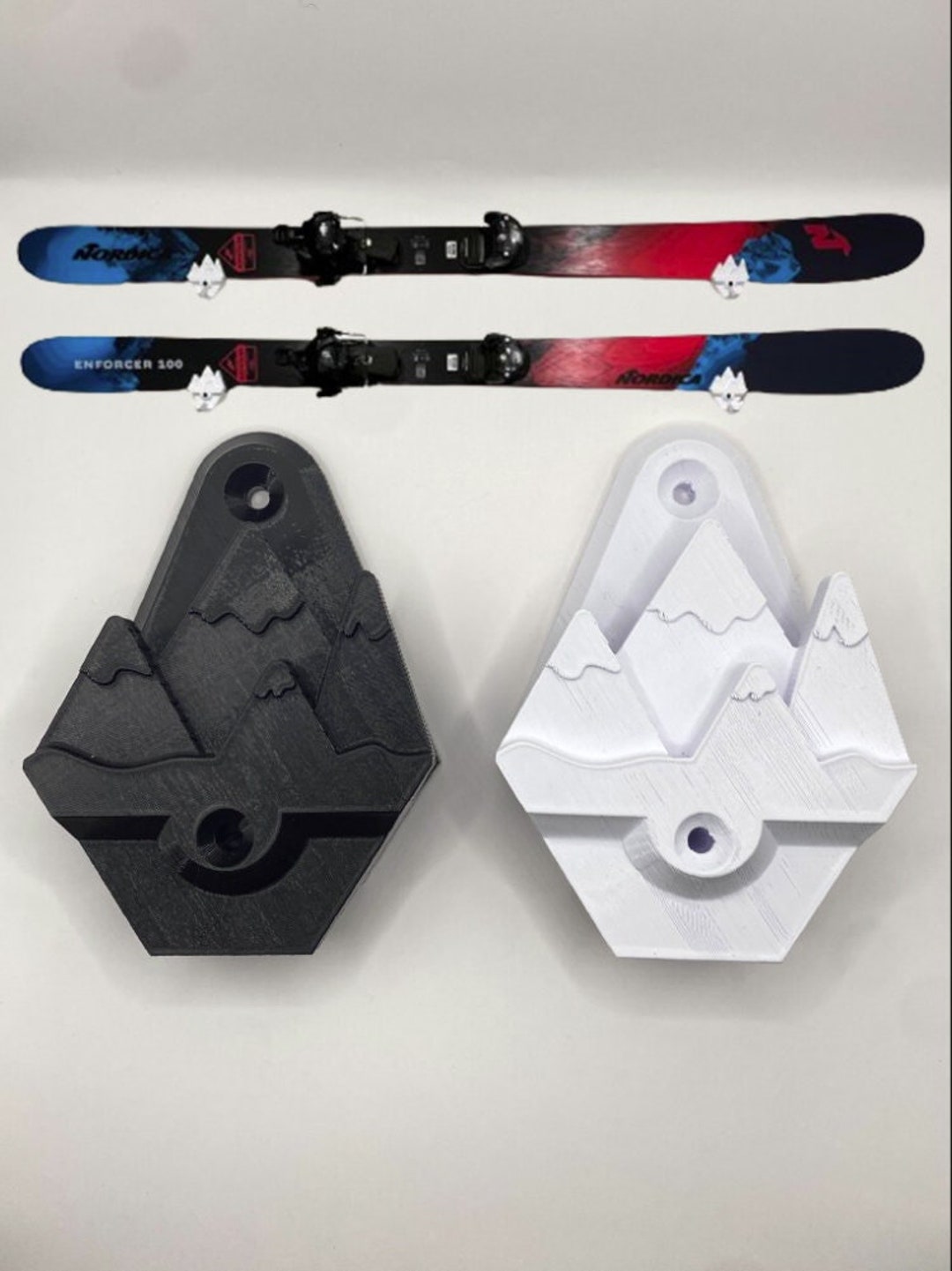 Snow Skis Wall Mounts, Minimalistic Design, Snow Ski Rack, Gift for ...