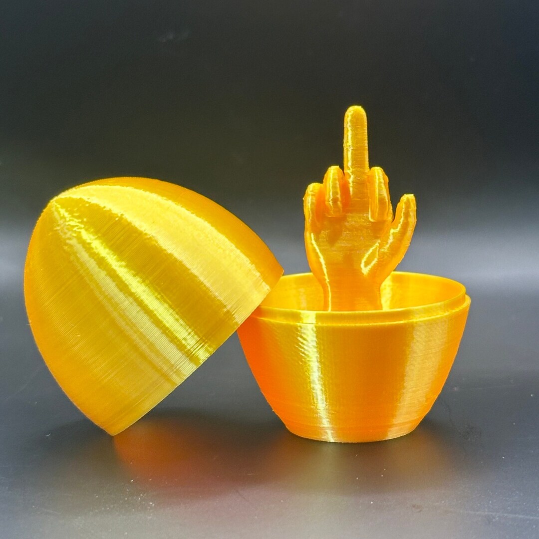 Shiny Golden Middle Finger Egg for Easter Egg Hunt Hilarious Prank ...